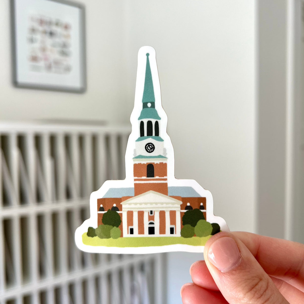 Waterproof Vinyl Sticker, Wait Chapel at Wake Forest University ...