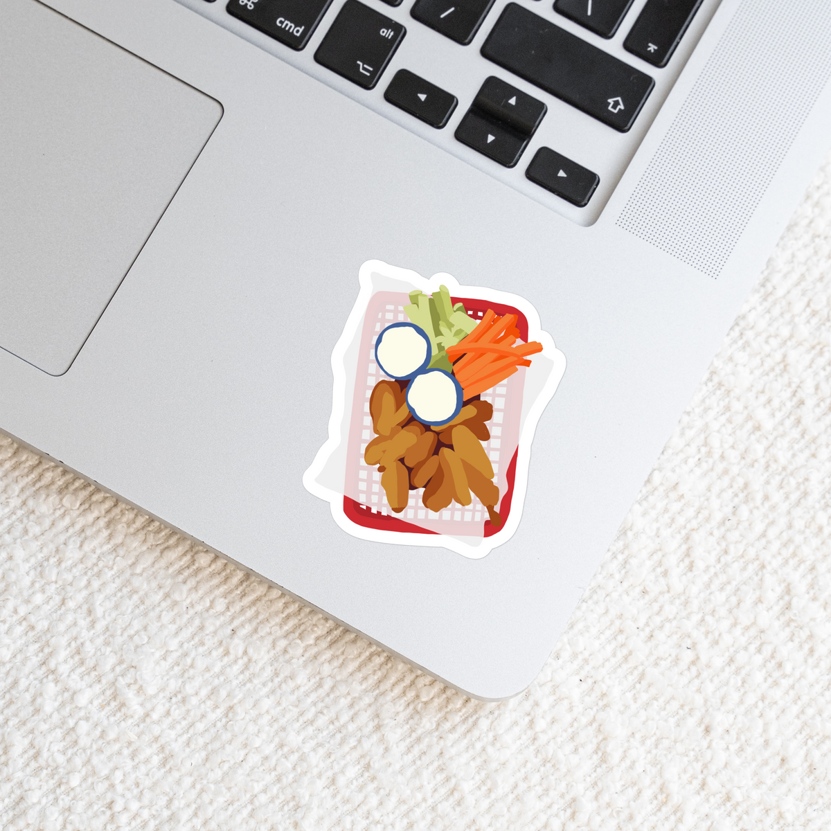 Waterproof Vinyl Sticker, Buffalo Chicken Wings & Blue Cheese – Doster ...